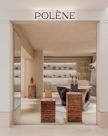 Polène | Taschen - Cyme - Olivbraun Genarbtes Leder – Polène DE