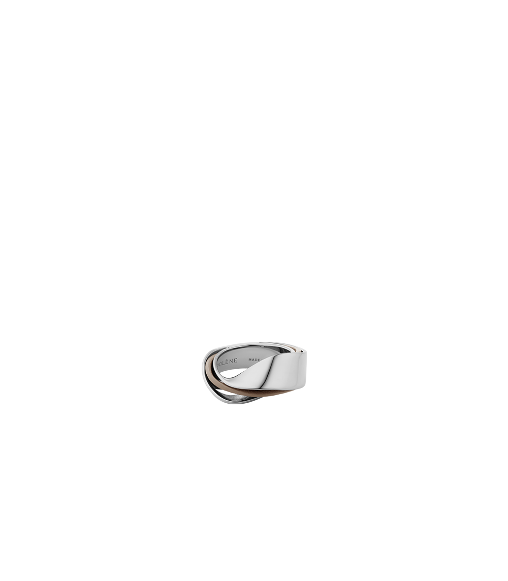 Polène | Ring - Ormé - Silberedition Und Taupe Leder – Polène DE